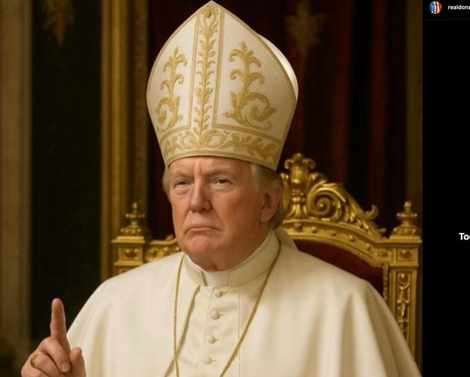 Nueva polémica de Trump por publicar una foto en sus redes vestido de ...